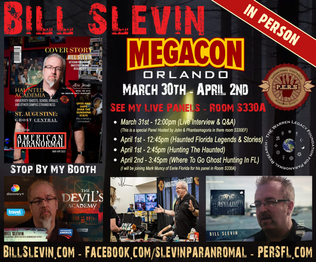 Bill Slevin & P.E.R.S. Live @ Megacon - Paranormal Existence research ...
